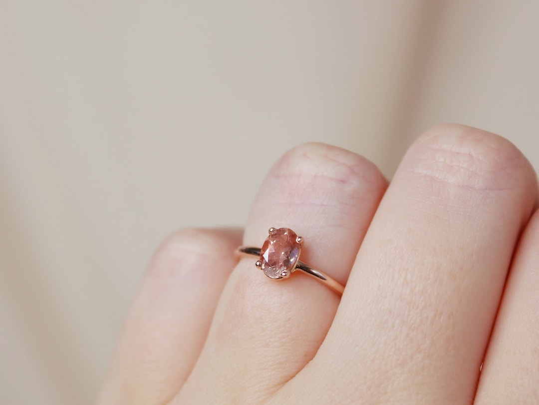 Oregon Sunstone Solitaire Ring, 7x5 Oval Sunstone Ring, Sunstone ...