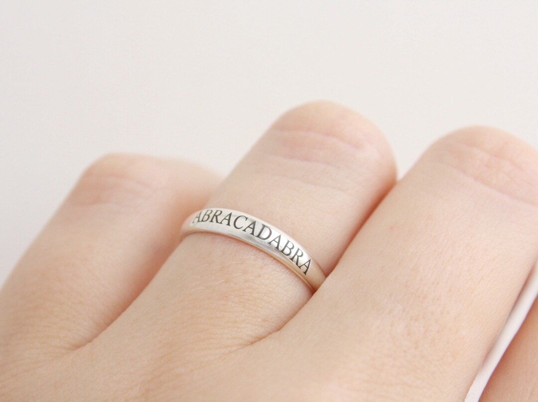 Abracadabra Ring Engraved Wedding Band Magical Jewelry - Etsy