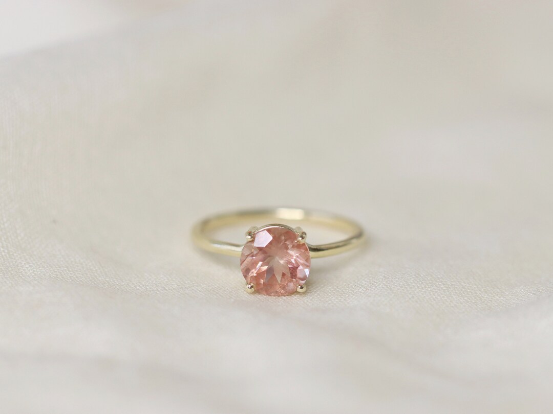 Oregon Sunstone Ring, 8mm Round Oregon Sunstone Ring, Sunstone ...