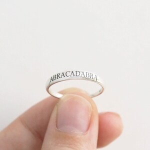 Abracadabra Ring Engraved Wedding Band Magical Jewelry | Etsy