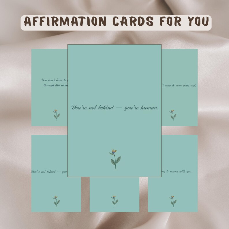 Printable Positive Affirmation Cards for Calm Rest Gentle Reminders US ...