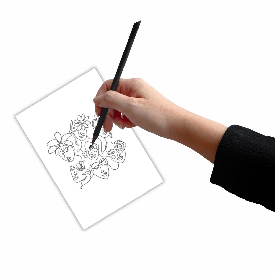 Calm Lines – 20 Gentle Coloring Pages, Minimal Line Art, Printable A4 ...