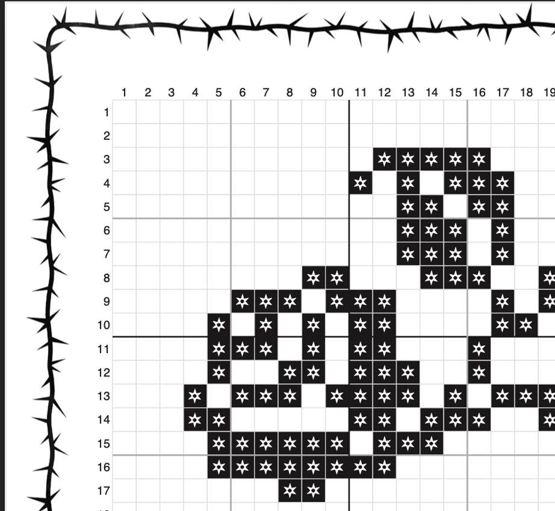 Emo" Cross Stitch PDF Pattern. Online Download. Traditional Tattoo ...