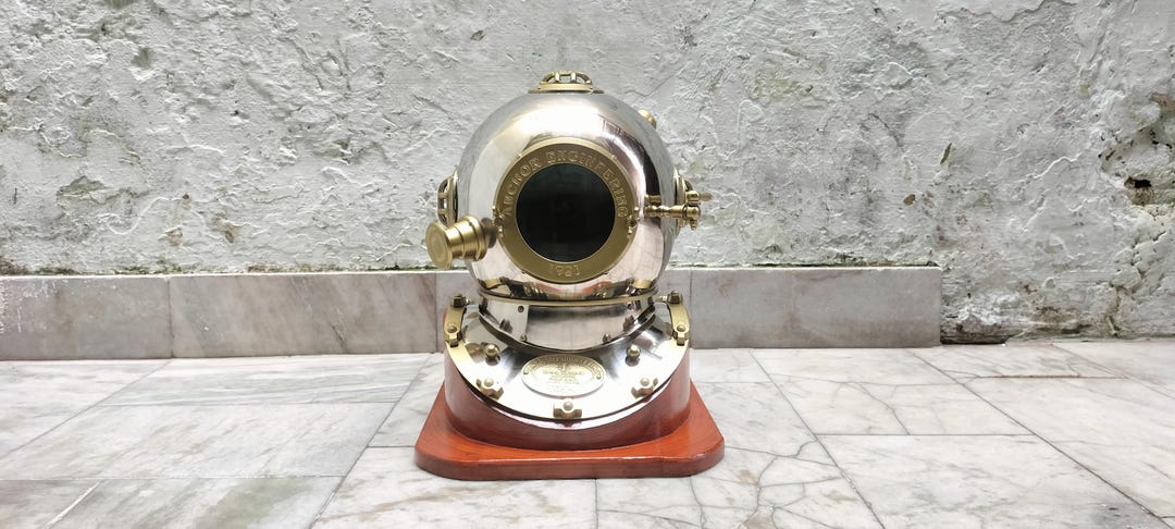 Vintage Maritime Diving Helmet Replica Nautica Brass & Copper Diver ...