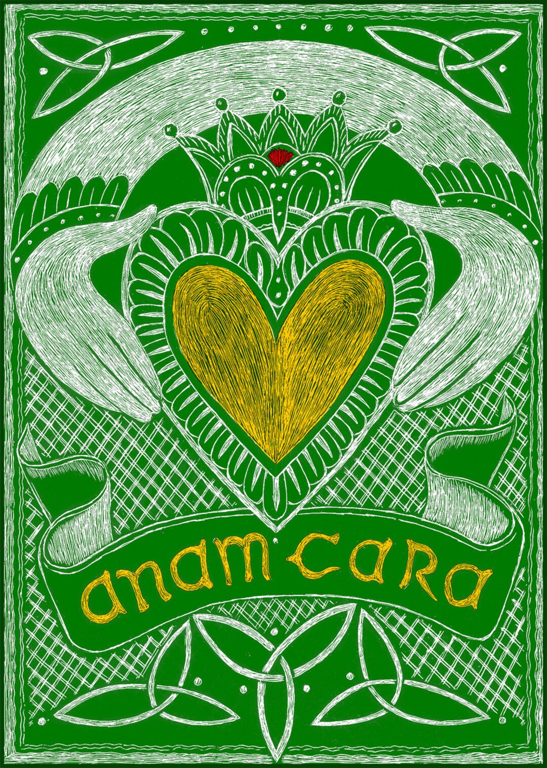 Anam Cara Archival Handmade Greeting Card, 5 X 7 Blank DESIGN NO. 72 - Etsy