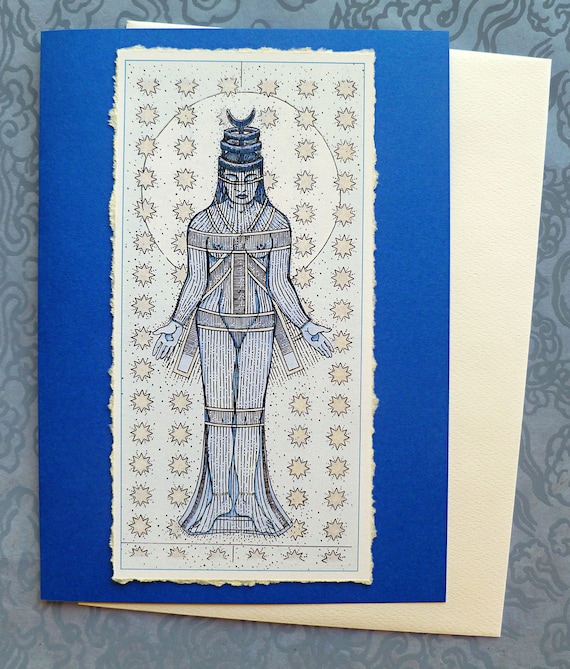 Astarte-queen of Heaven Hand Made Archival 5 X 7 Blank Card. | Etsy