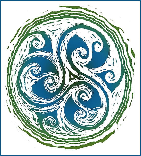 Triskele Celtic Design Archival Hand Made 5 X 7 Greeting Card - Etsy