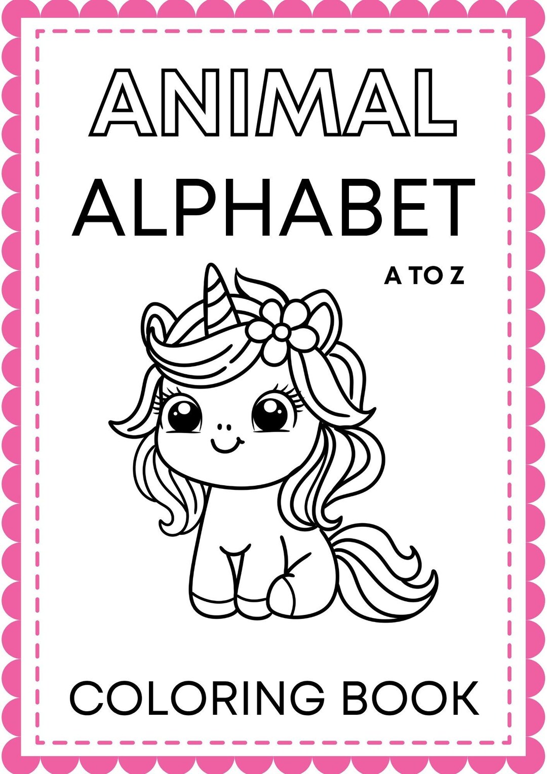 Animal Alphabet Tracing & Coloring Book: A-Z Handwriting Practice (PDF ...