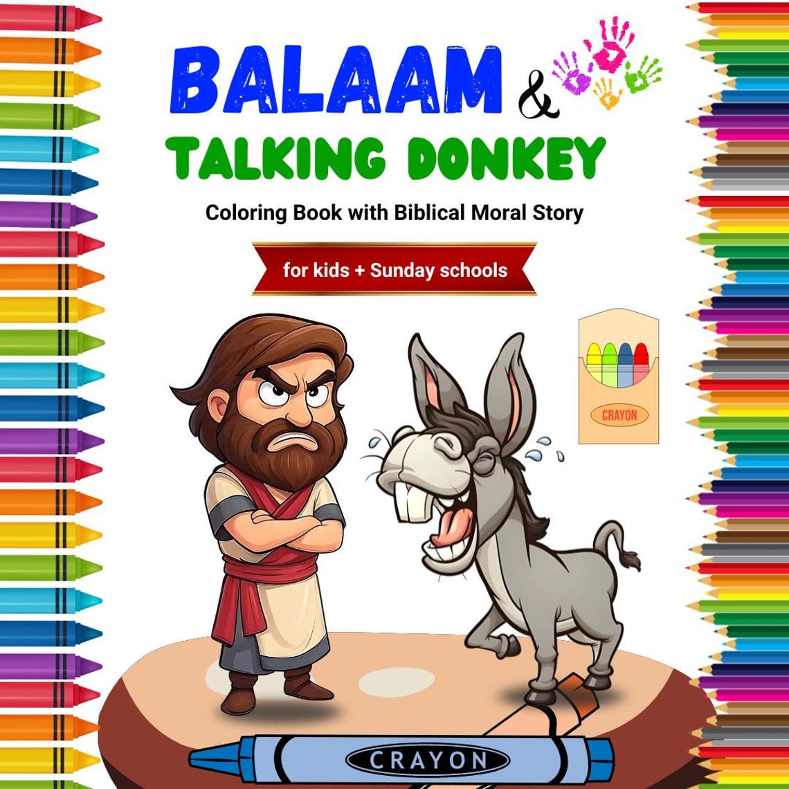 Bible Coloring Book for Kids | Balaam & Talking Donkey Story ...