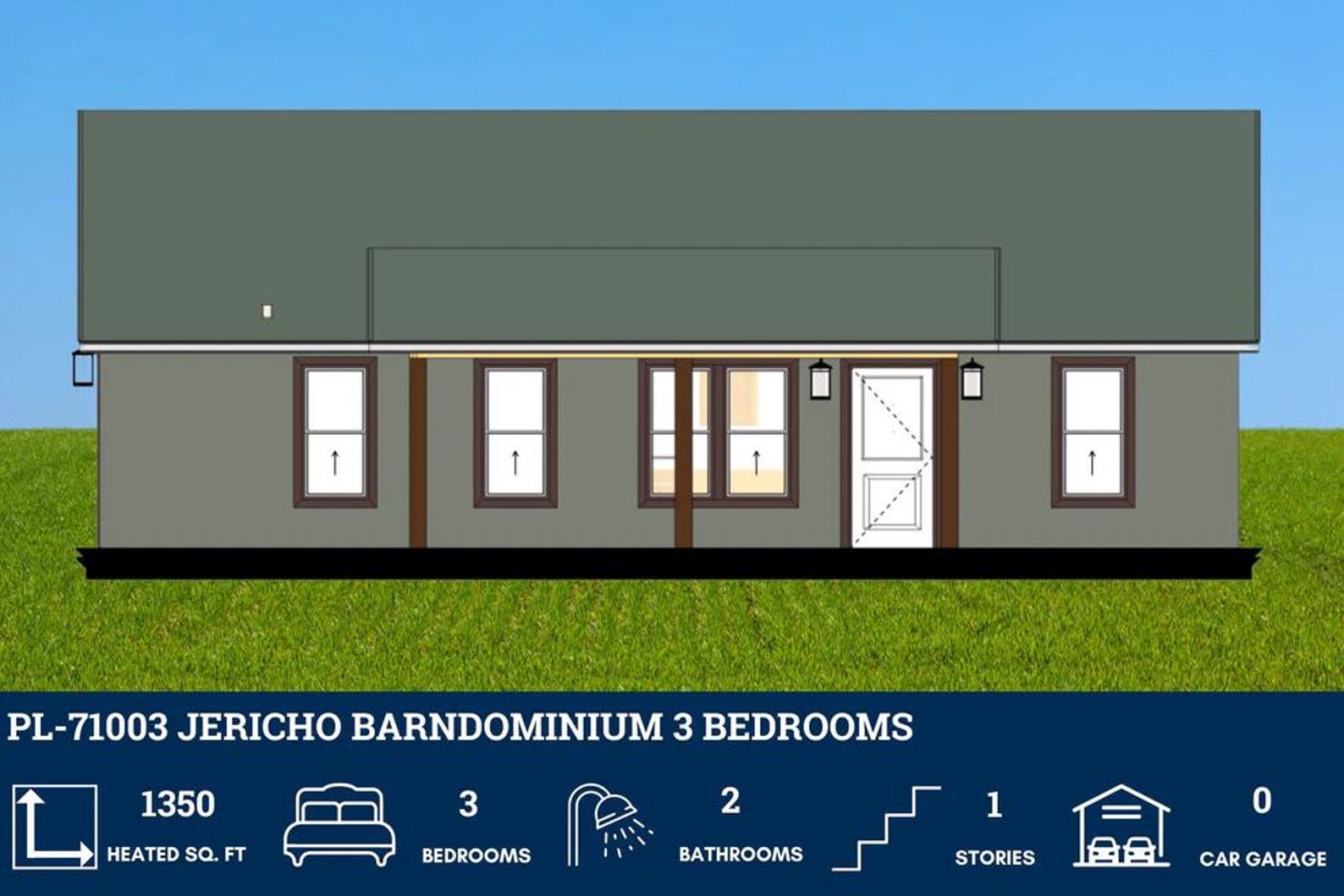 PL-71003 Jericho Barndominium House Plan - Etsy Canada