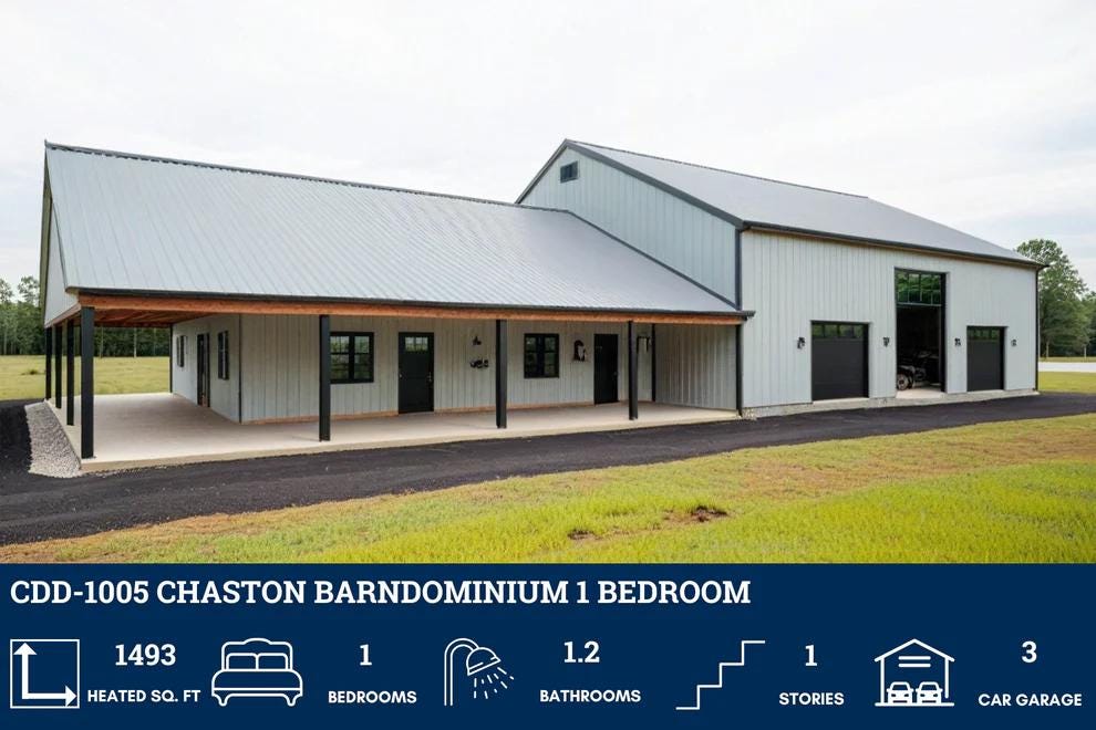 CDD-1005 Chaston Barndominium House Plans - Etsy