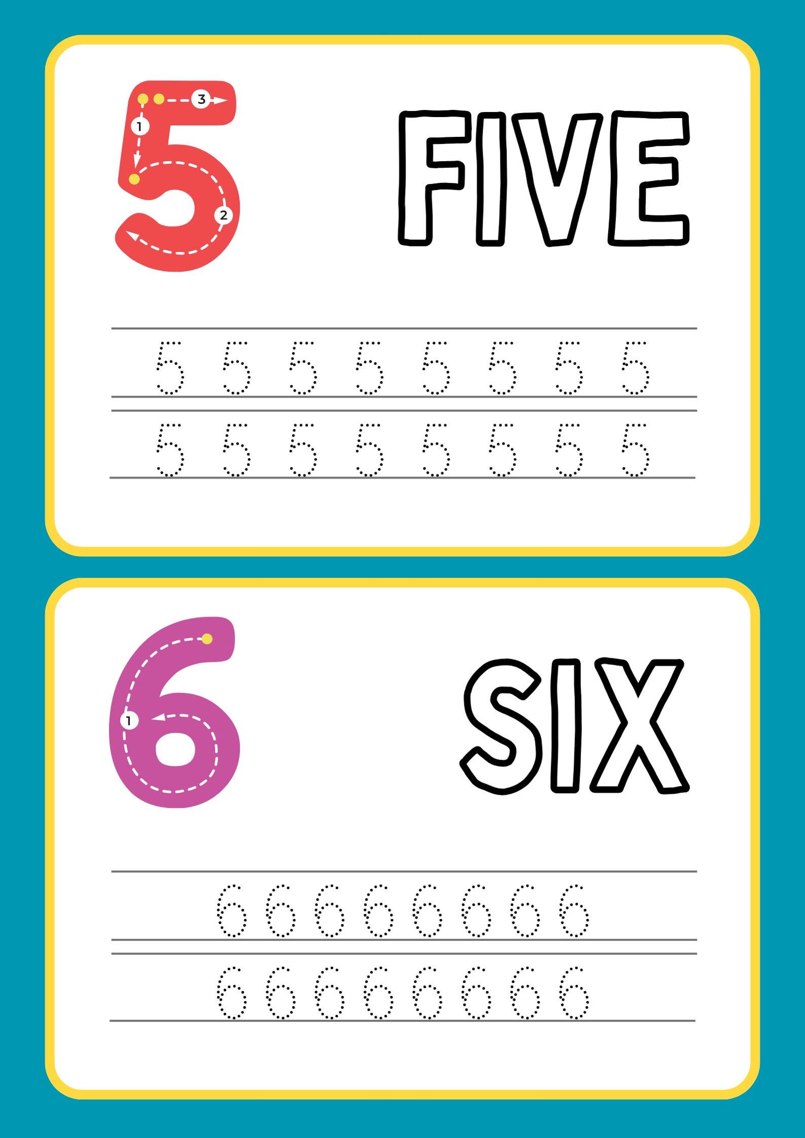 Number Tracing Worksheets 1–10 Printable Counting & Writing Practice ...