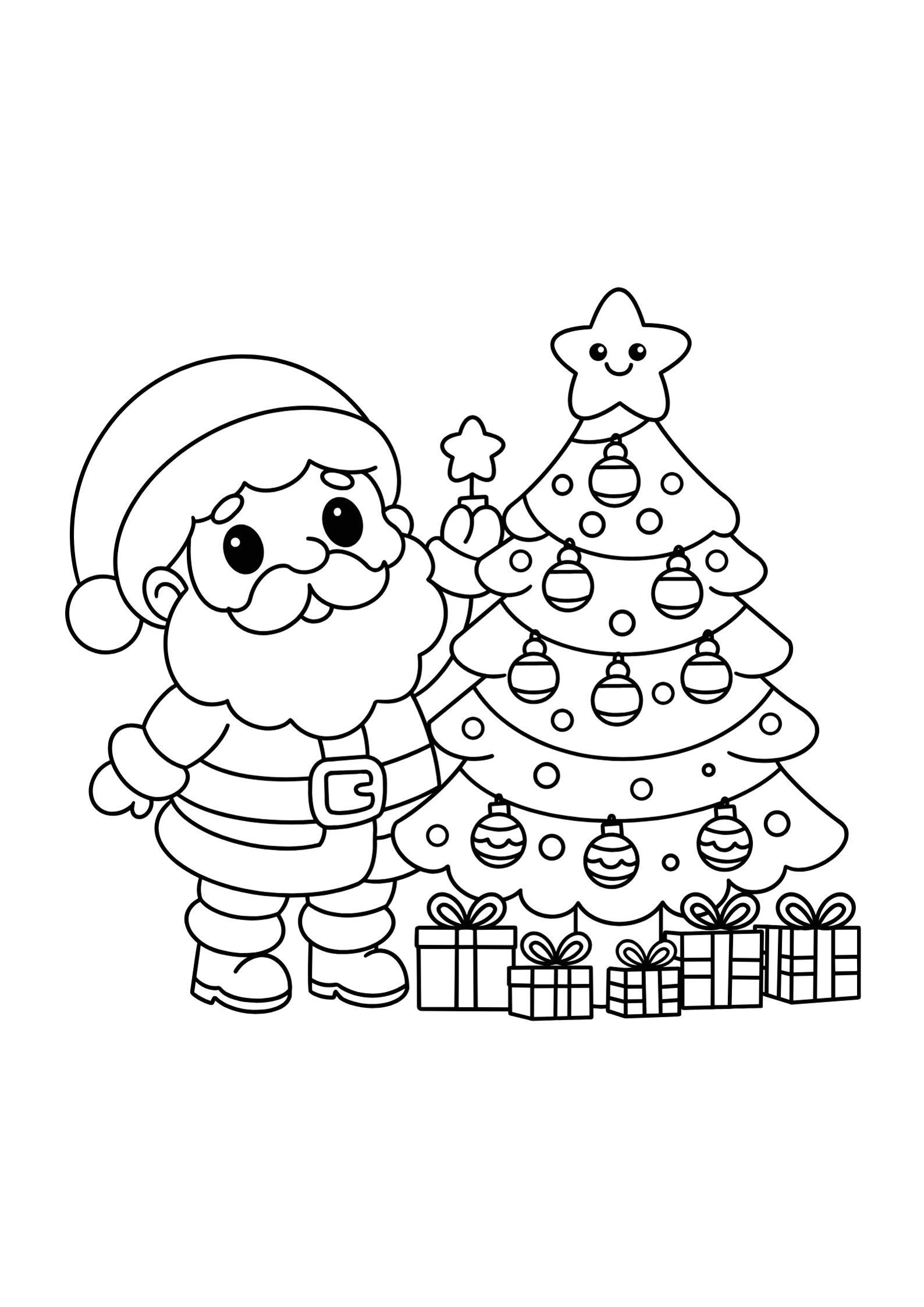 Coloring Pages Santa, Reindeer, Snowmen, Christmas Trees Colouring ...