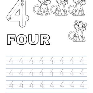 Number Tracing Worksheets 1–10 Preschool Counting Practice Printable ...