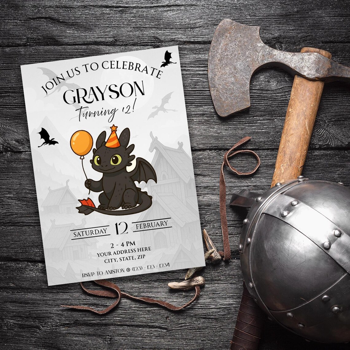 How to Train Your Dragon Party Invitation - How to Train Your Dragon ...