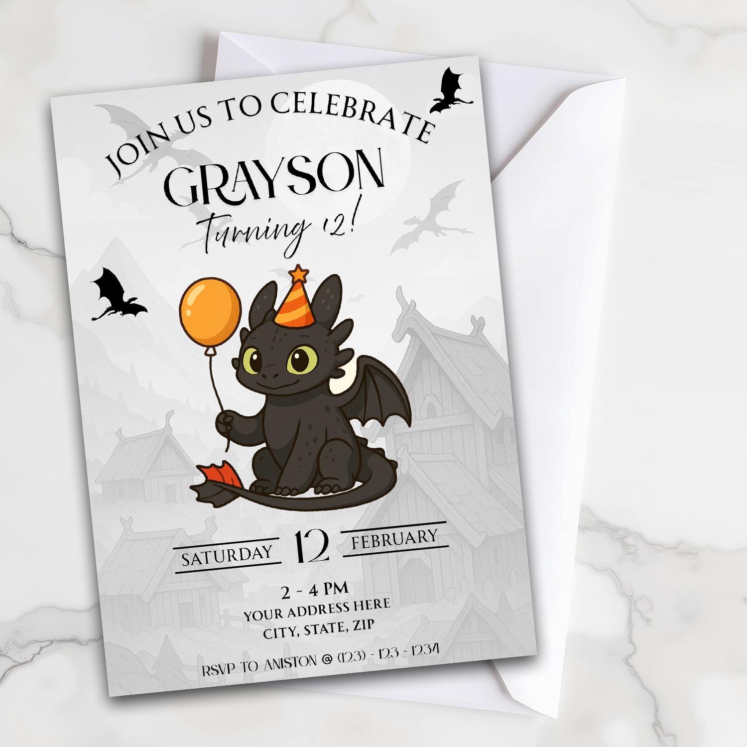 How to Train Your Dragon Party Invitation - How to Train Your Dragon ...