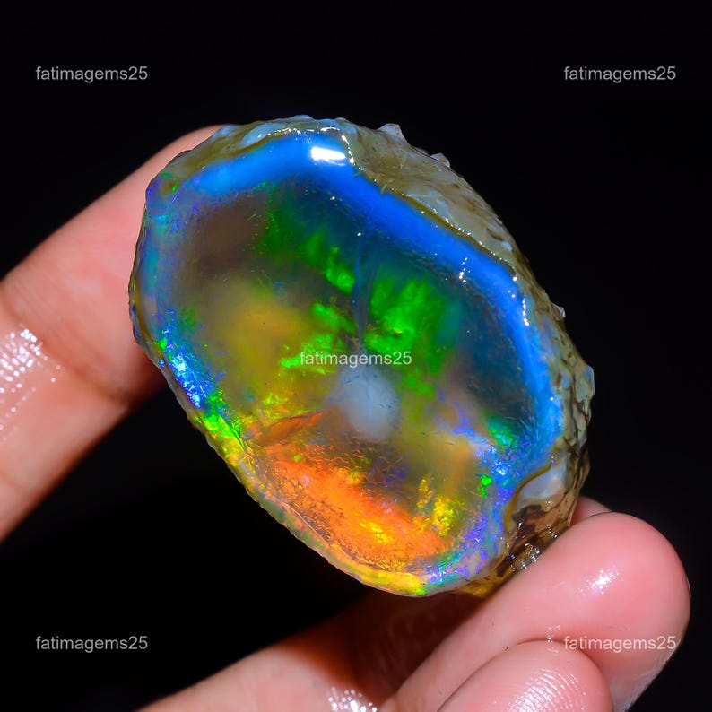 Welo Fire Ethiopian Opal Rough Gemstone, Jewelry Making (140 Ct ...