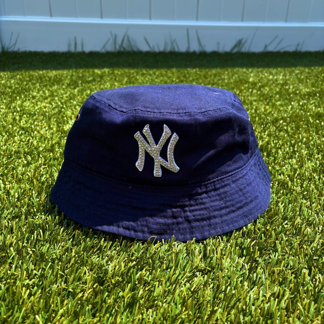 Rhinestone Bedazzled New York Yankees MLB Bucket Hat - Etsy