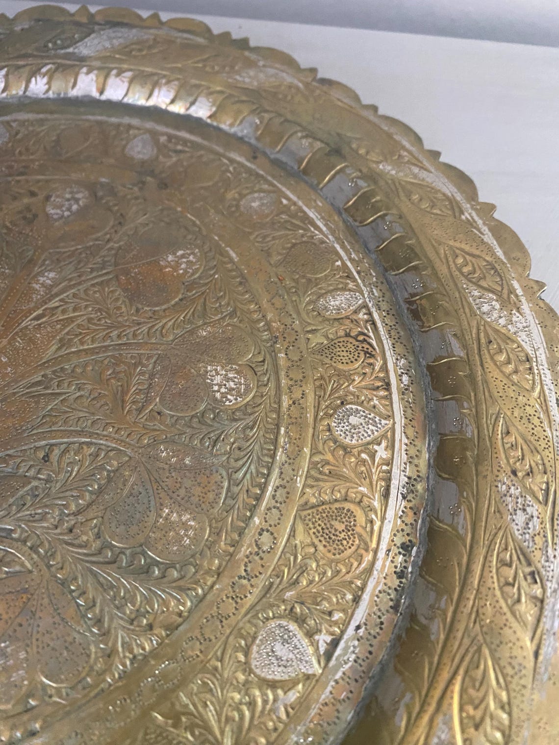 Vintage Brass Islamic Engraved Plate - Etsy