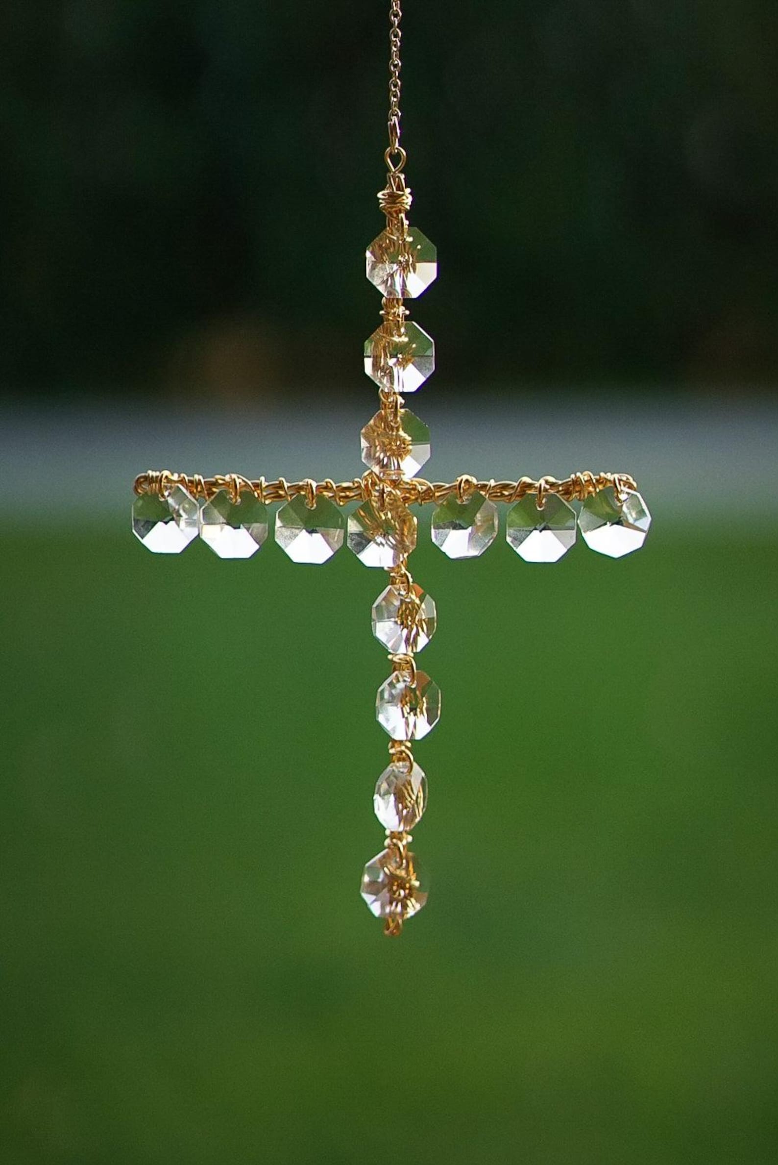 Handmade Cross Suncatcher - Etsy