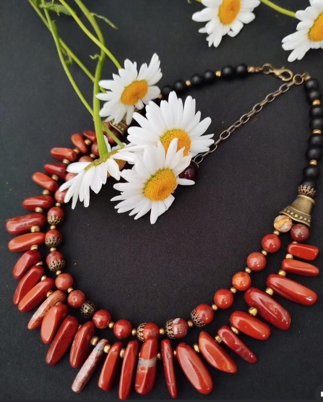 Jasper Necklace – Natural Stone Jewelry – Handmade Gift – Symbol of ...