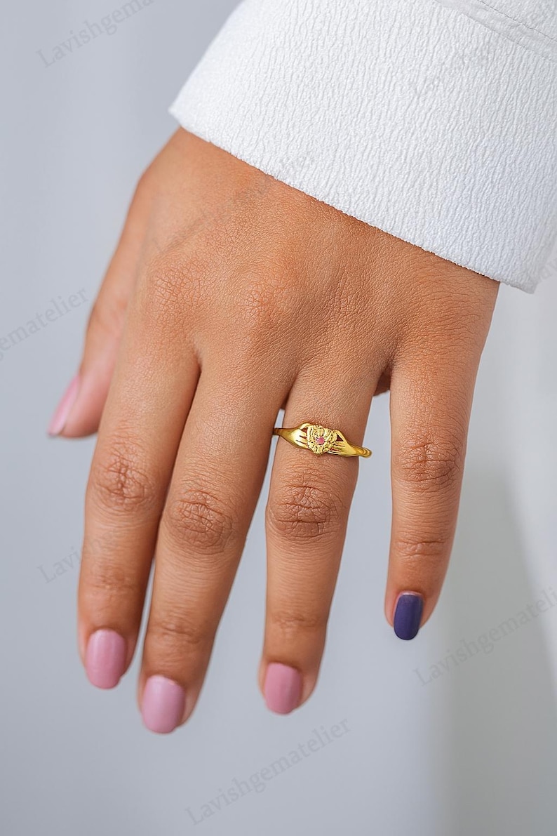 14K Gold Claddagh Ring, Tiny Celtic Irish Ring, Claddagh Ring, Irish ...