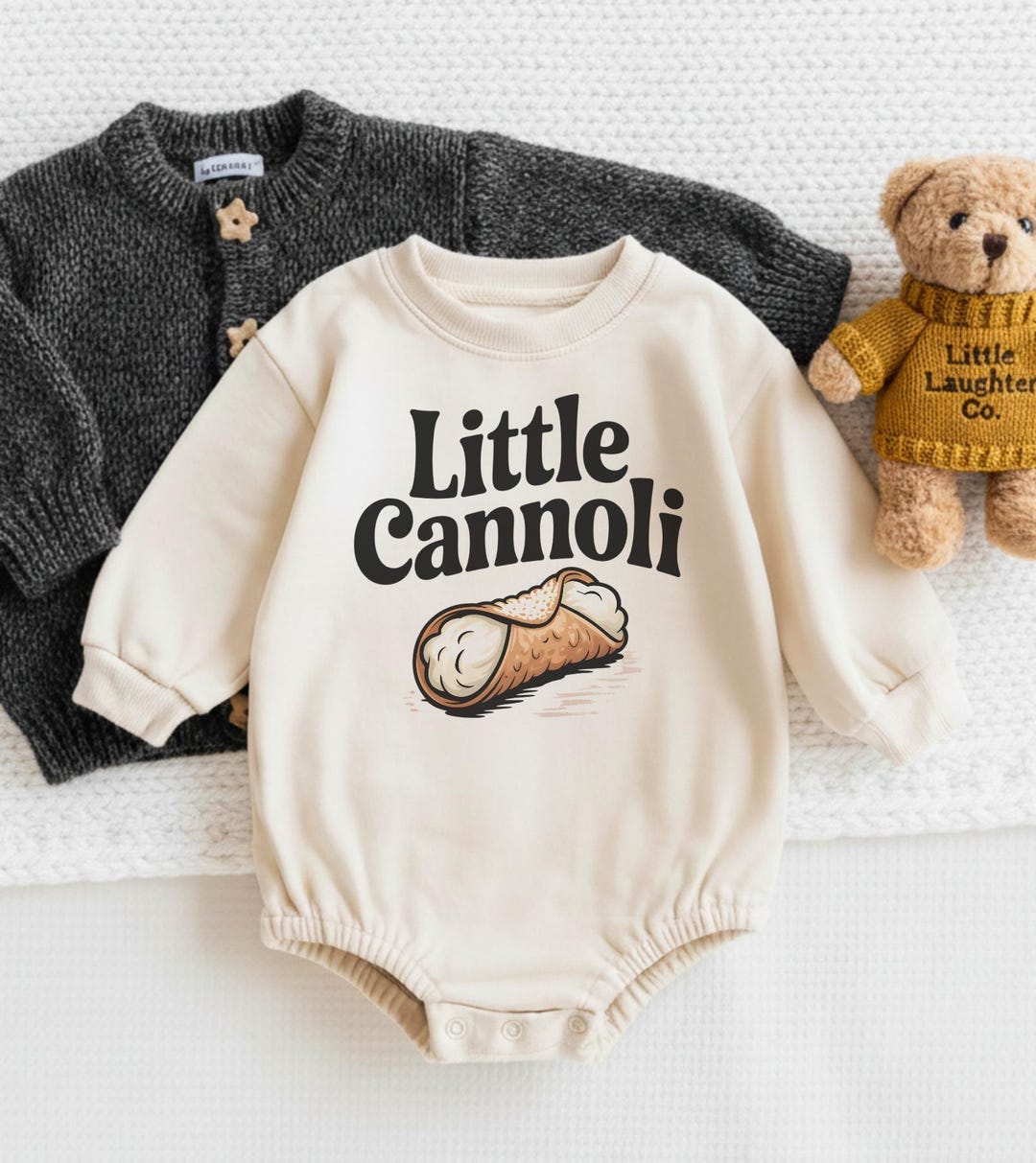 Little Cannoli Baby Outfit, Baby Cannoli Sweatshirt, Italian Baby Food ...