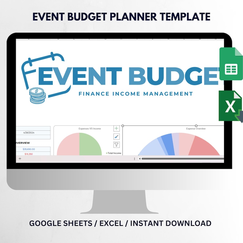 Event Budget Planner Excel Spreadsheet, Track Income and Expenses ...