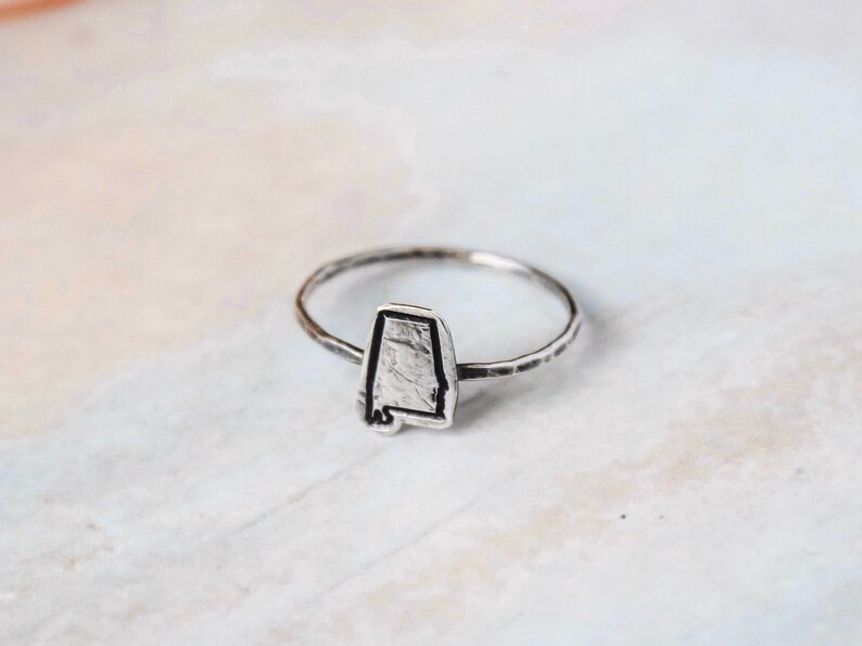 Stackable State Ring Personalized State Outline Jewelry - Etsy