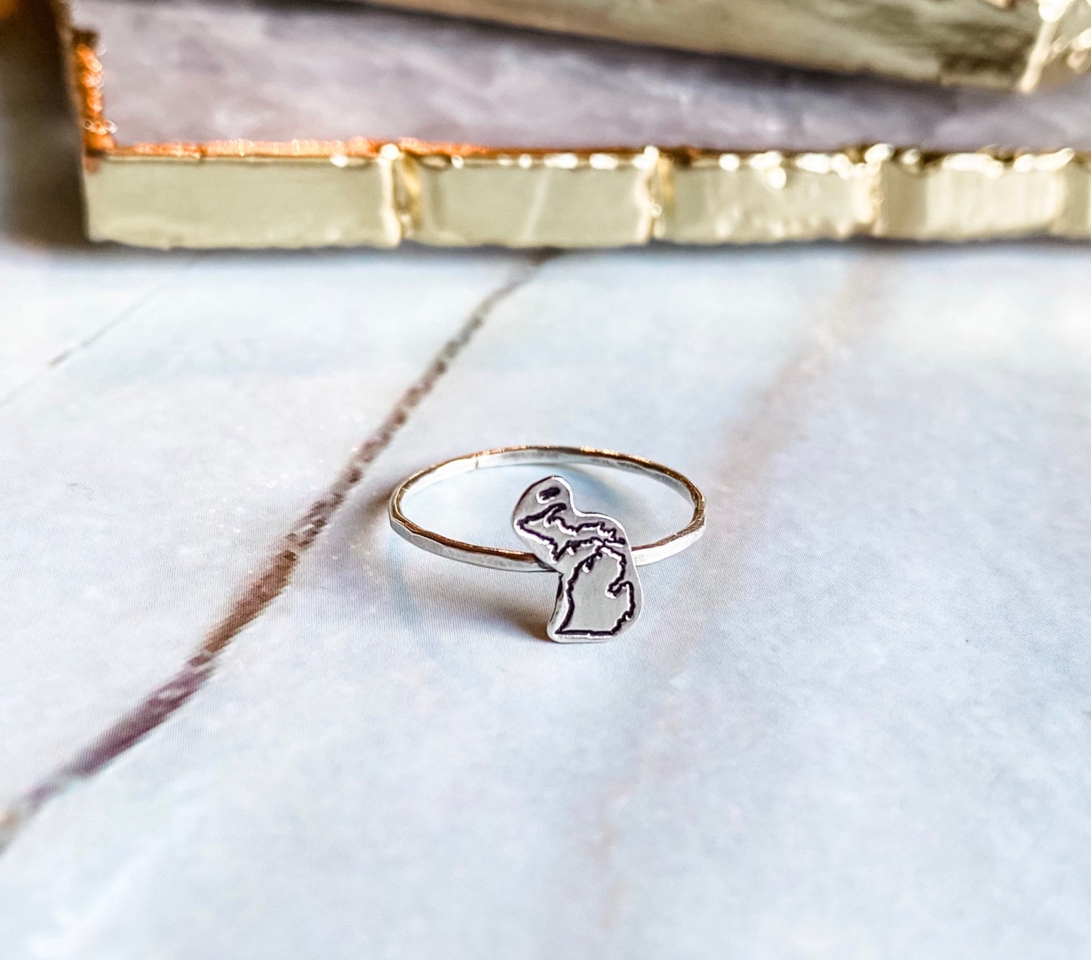 Stackable State Ring Personalized State Outline Jewelry | Etsy