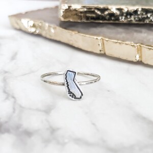 Stackable State Ring Personalized State Outline Jewelry - Etsy