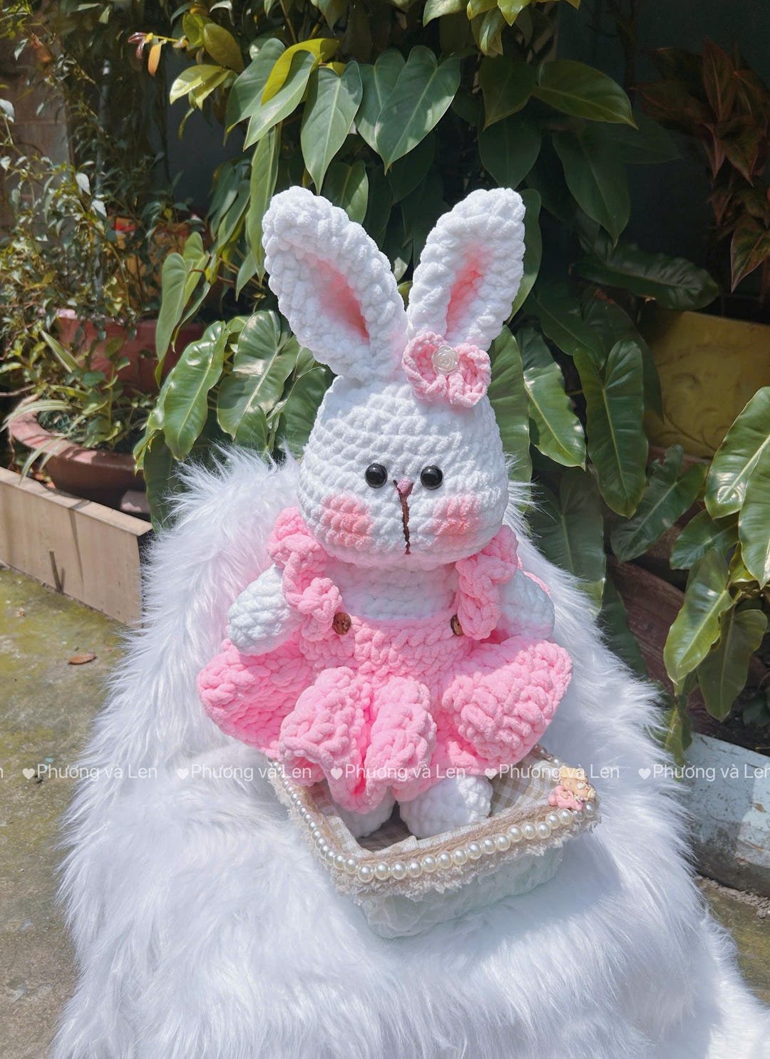 Crochet Bunny in Dress Pattern PDF – 40cm Amigurumi Rabbit Doll Crochet ...