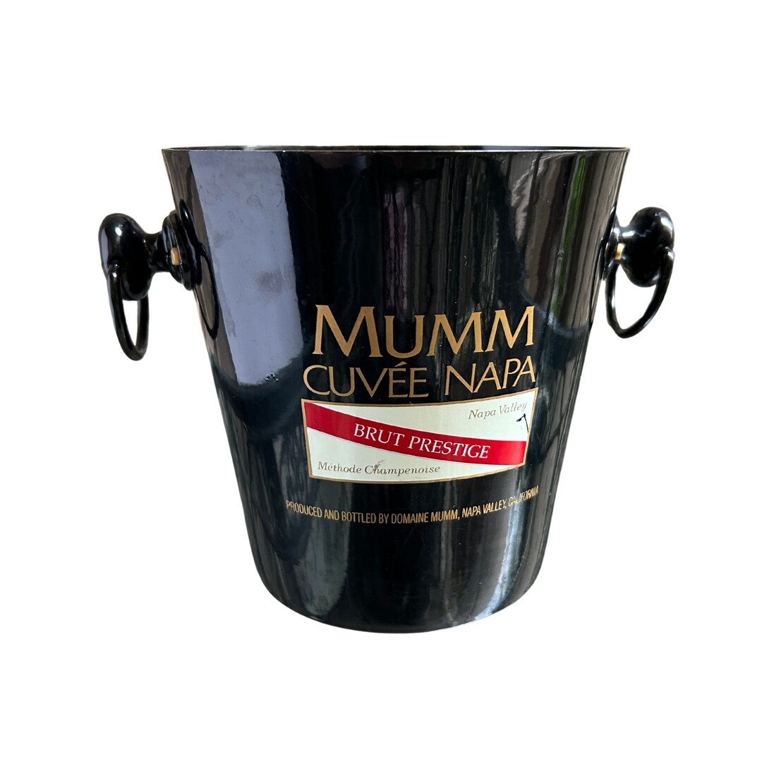 Mumm Cuvée Napa Mini Black Small Ice Bucket Vintage France Minor ...