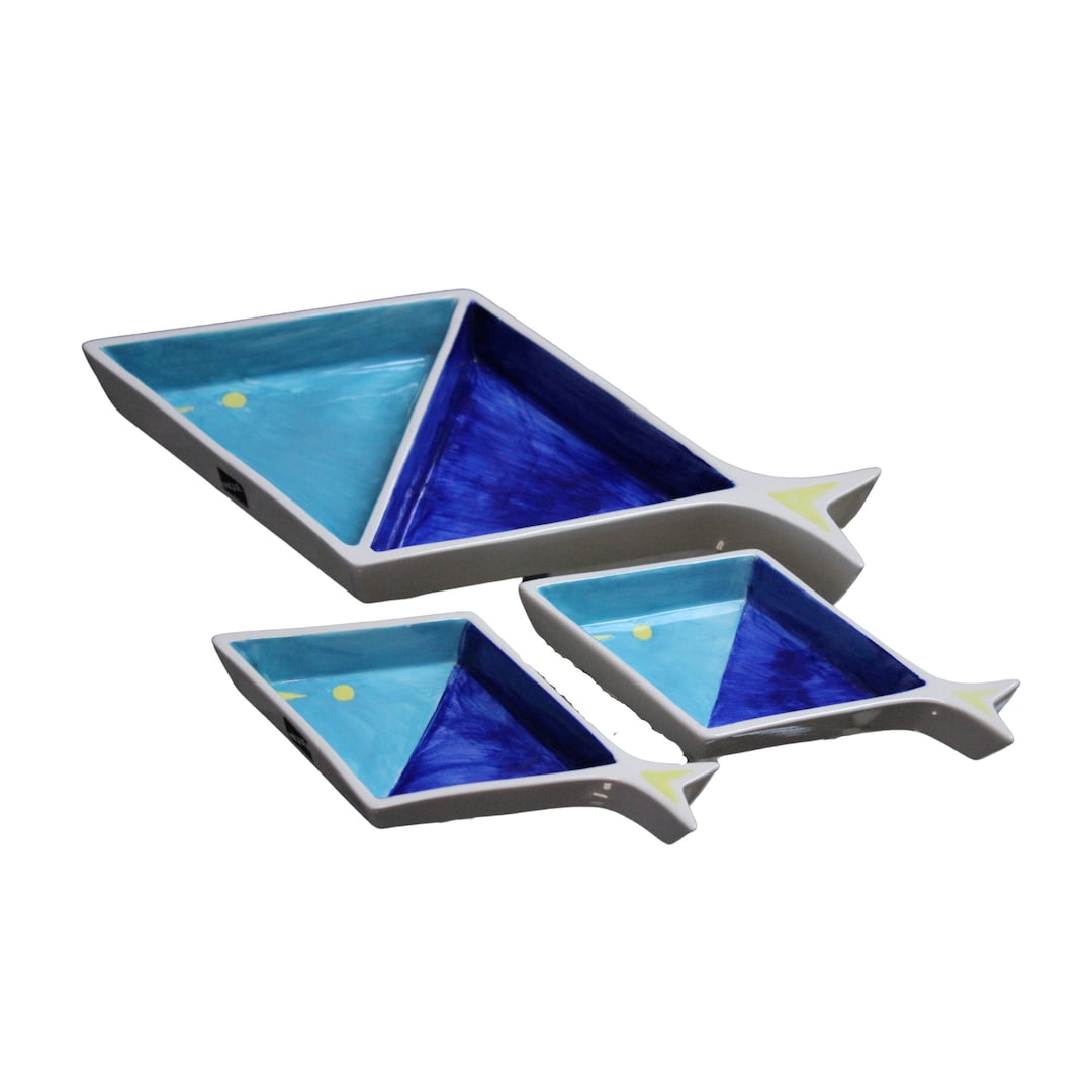 Mique Sweden Porcelain Fish School of Fish Dish Dishes Snack Appetizer ...