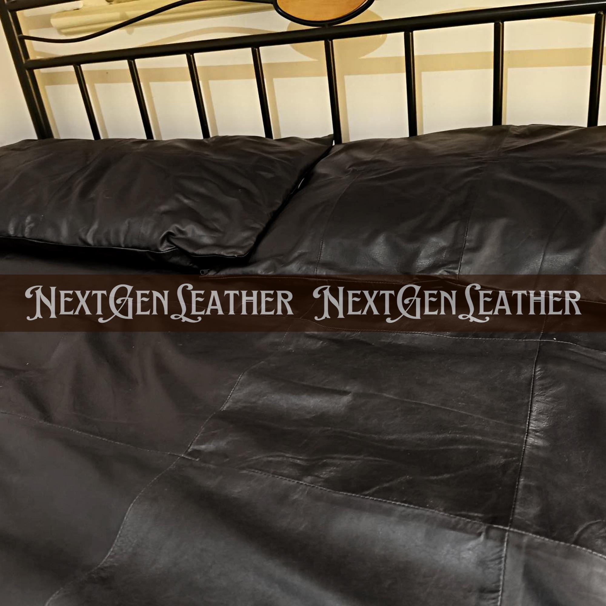 NAPA Leather Bedding Set: Super Soft Bed Sheet, Duvet, Pillowcase ...