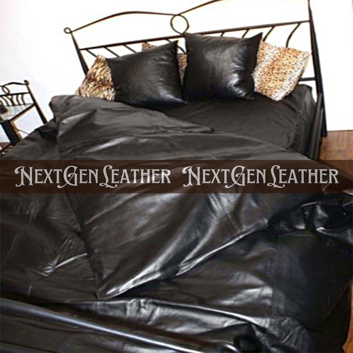 NAPA Leather Bedding Set: Super Soft Bed Sheet, Duvet, Pillowcase ...