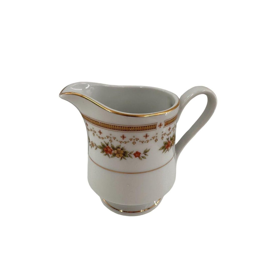 Vintage Crescent Fine China Ranmaru Hastings Japan Floral Creamer Gold ...