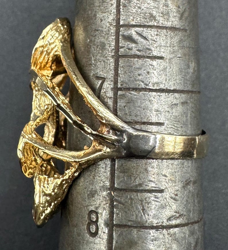 Vintage Abstract Sculptural Gold Ring – Modernist Statement Jewelry ...