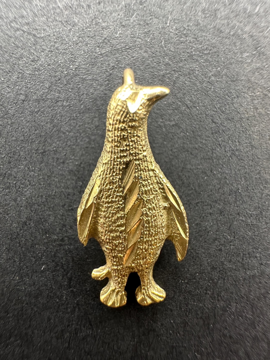 Vintage Estate 14K Solid Gold Penguin Charm Pendant Textured Design ...