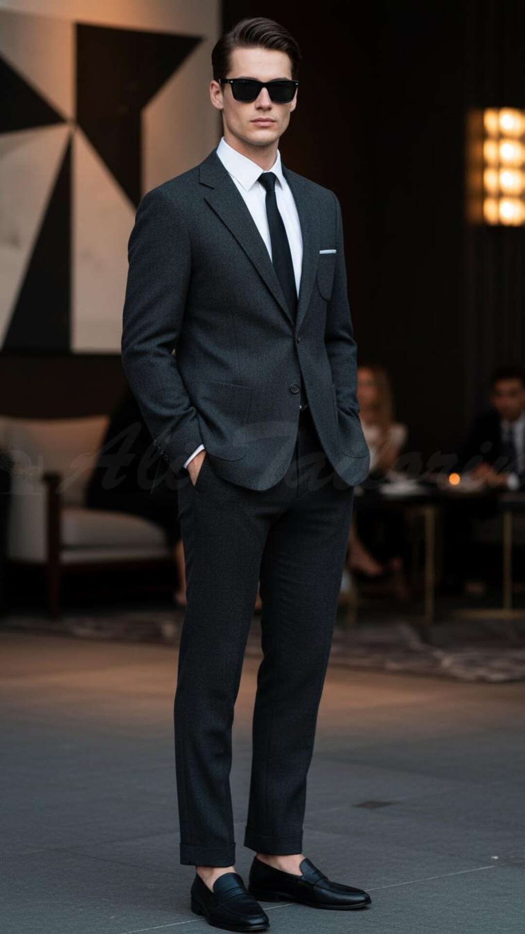 Men’s Dark Grey Tailored Suit | Custom Fit | Premium Formal & Office ...