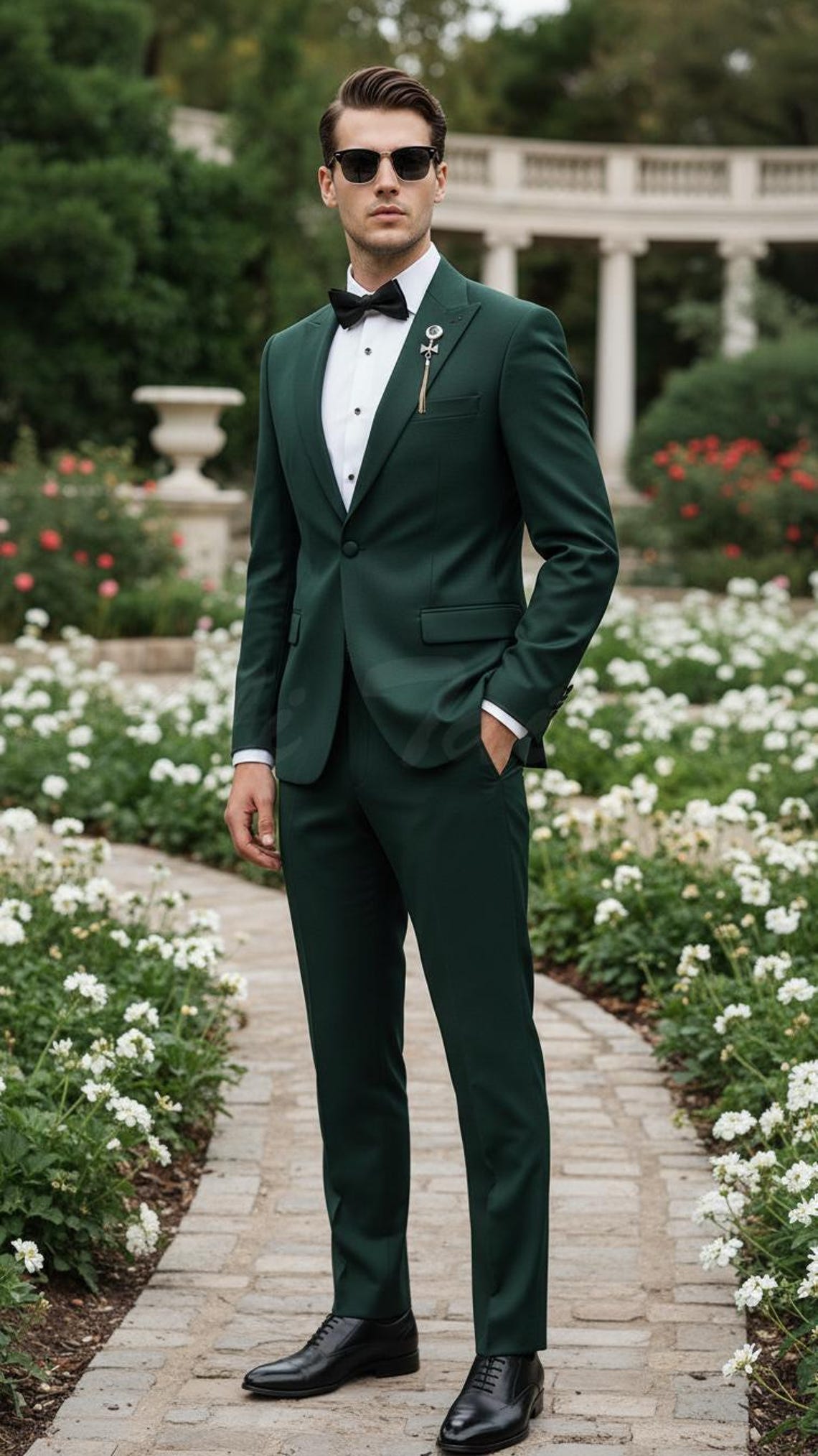 Men’s Emerald Green Tailored Suit | Custom Fit | Premium Formal ...