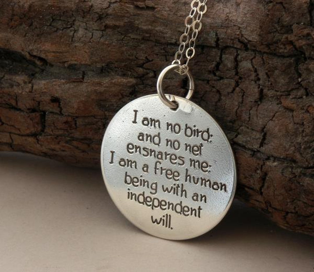 Jane Eyre Quote I Am No Bird Charlotte Brontë Custom - Etsy