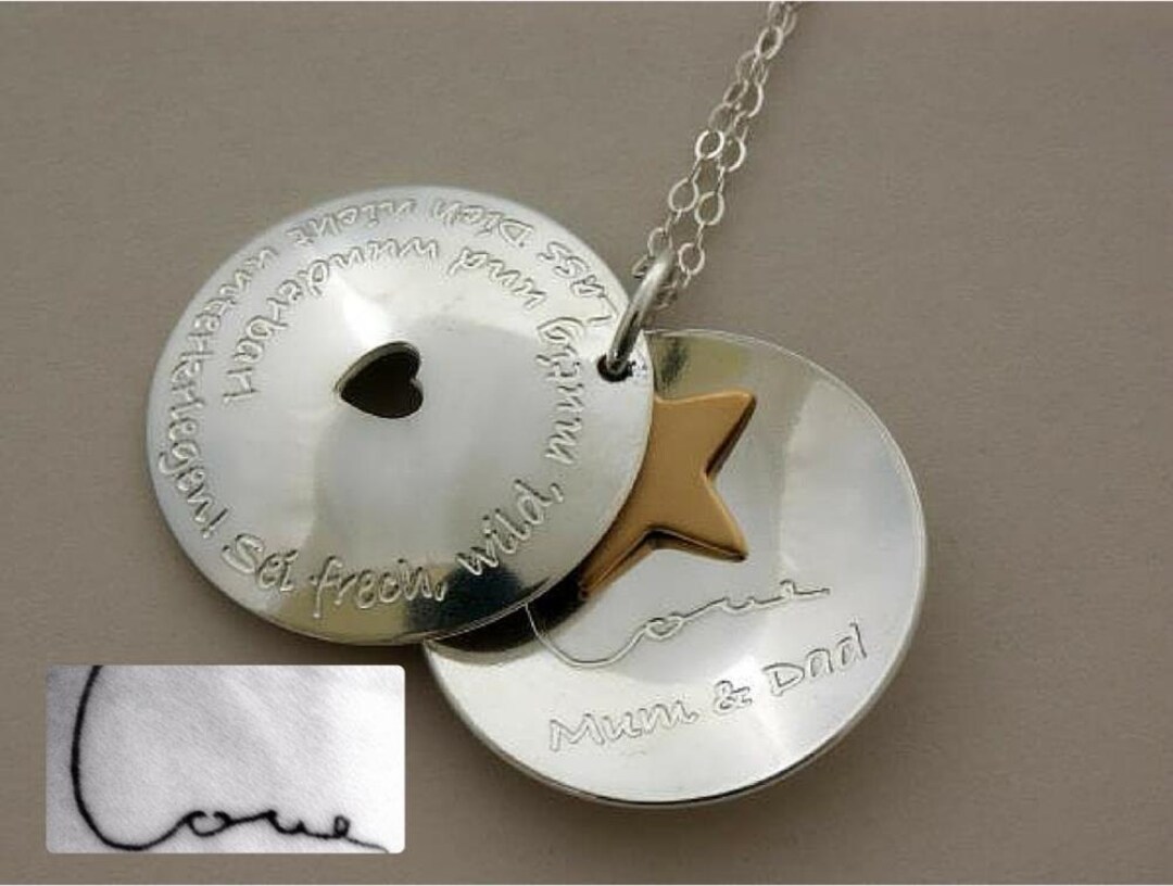 Personalized HANDWRITING promise Me You'll Always Remember Engraved ...