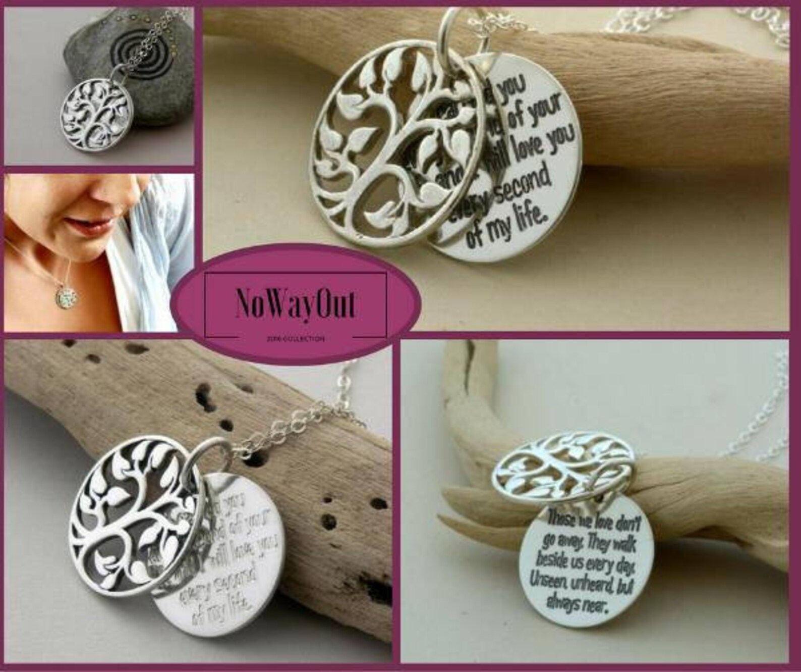 Personalized Memorial Necklace Custom Engraved Handmade | Etsy