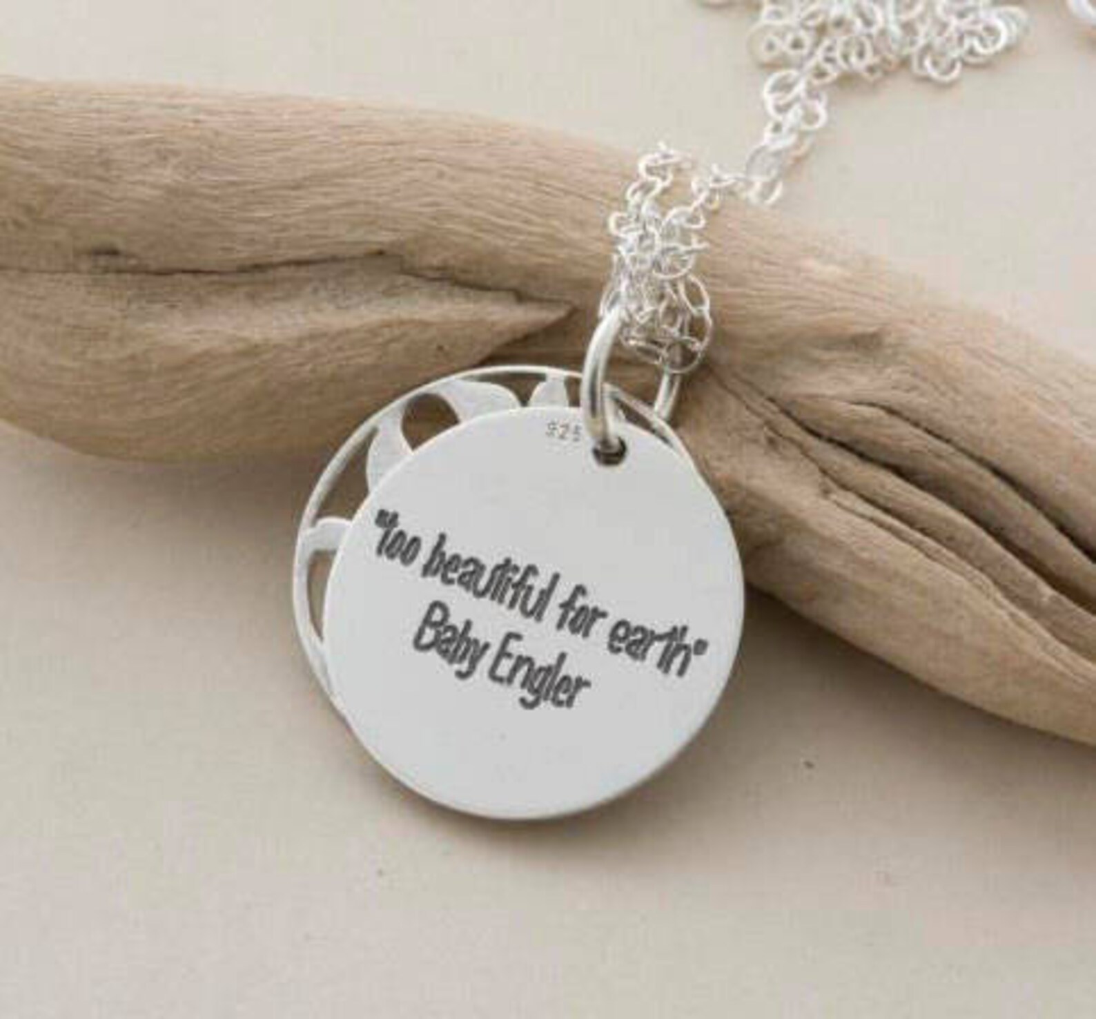 Personalized Memorial Necklace Custom Engraved Handmade | Etsy