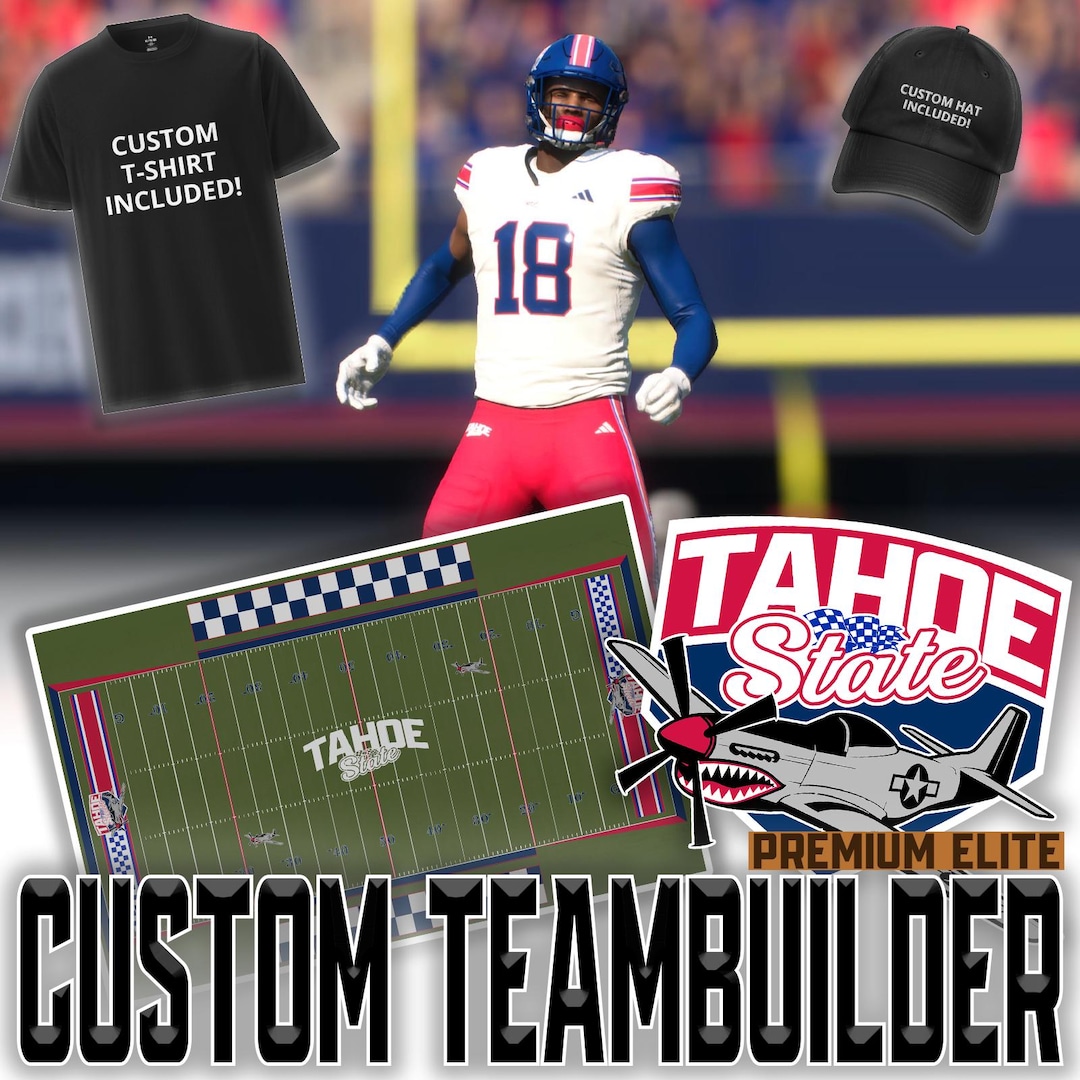 Custom College Football Team Builder: Includes T-shirt & Hat - Etsy