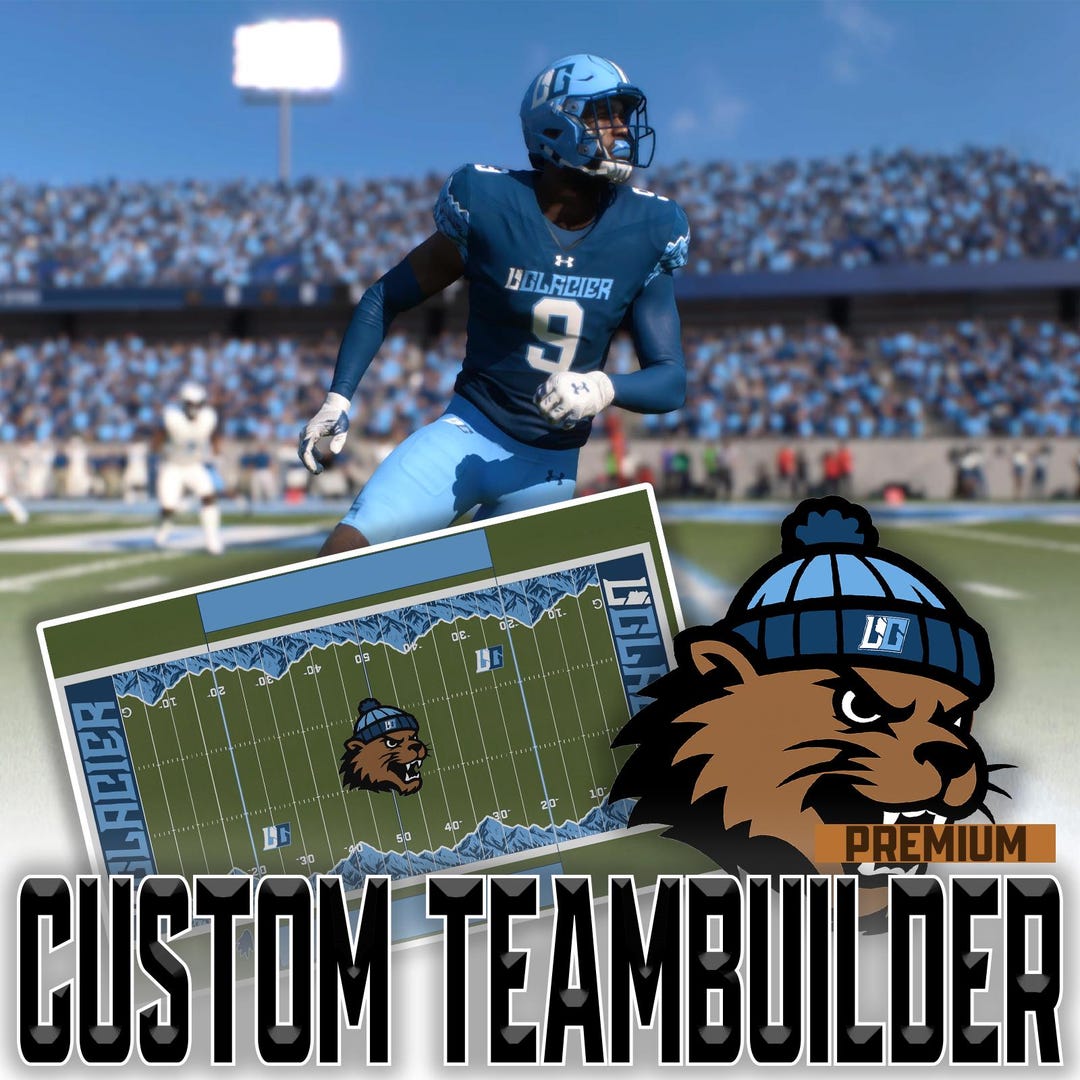 Custom College Football Team Builder: 5 Uniforms, Field & Roster - Etsy