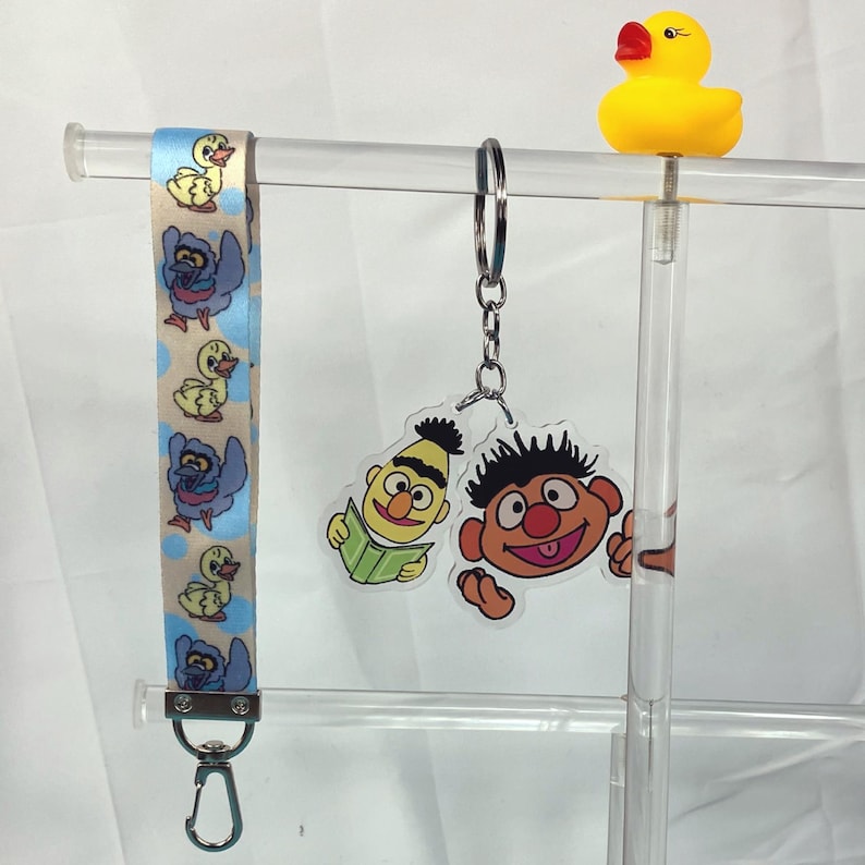 Bert and Ernie Lanyard Acrylic Keychain - Etsy