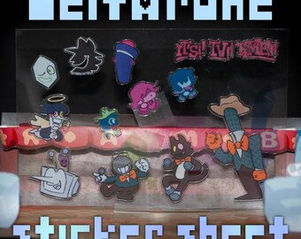Deltarune TV Time Clear Sticker Sheet - Etsy
