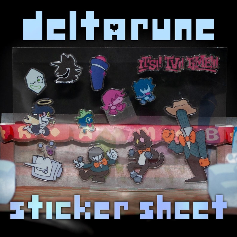 Deltarune TV Time Clear Sticker Sheet - Etsy
